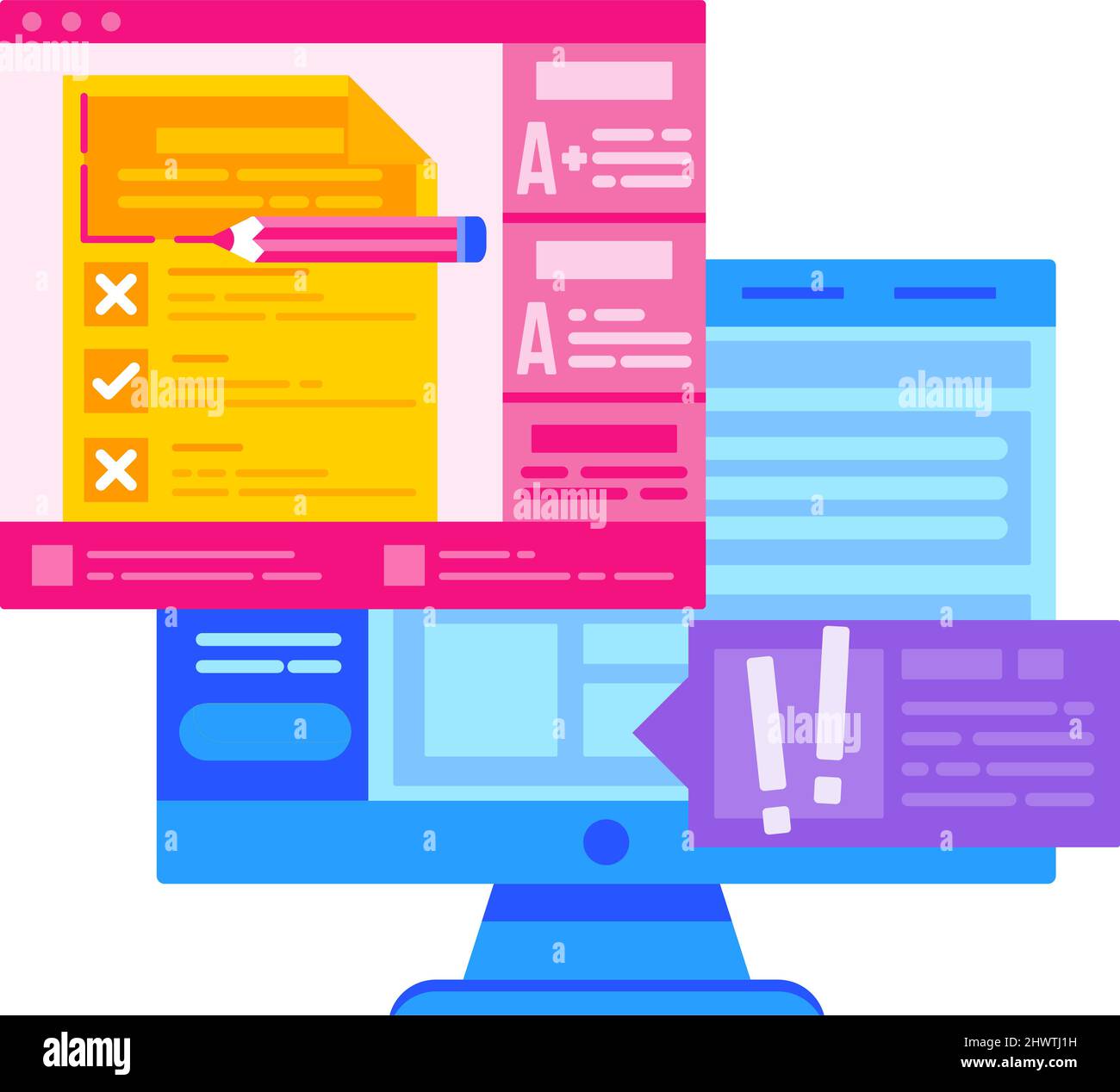 Study icon online testing, exam service vector Stock Vector Image & Art ...