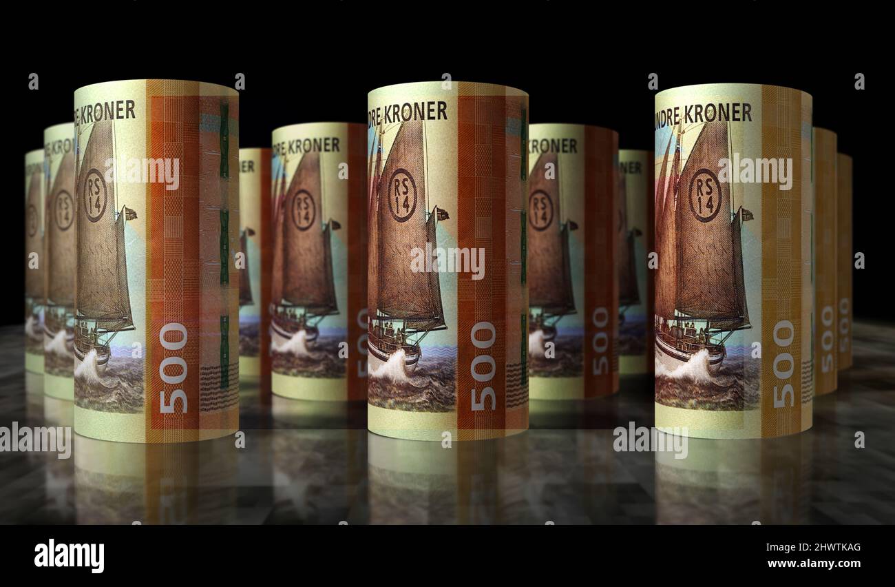 Banknotes norway currency norwegian krone hi-res stock photography and ...