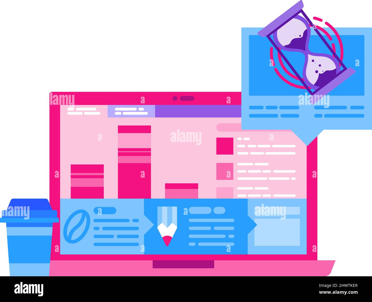 Work icon separate work and rest flat vector Stock Vector Image & Art ...