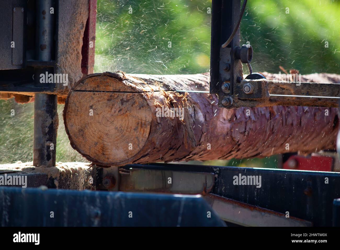 the sawmill is brought to the customer's site and the customer's own ...