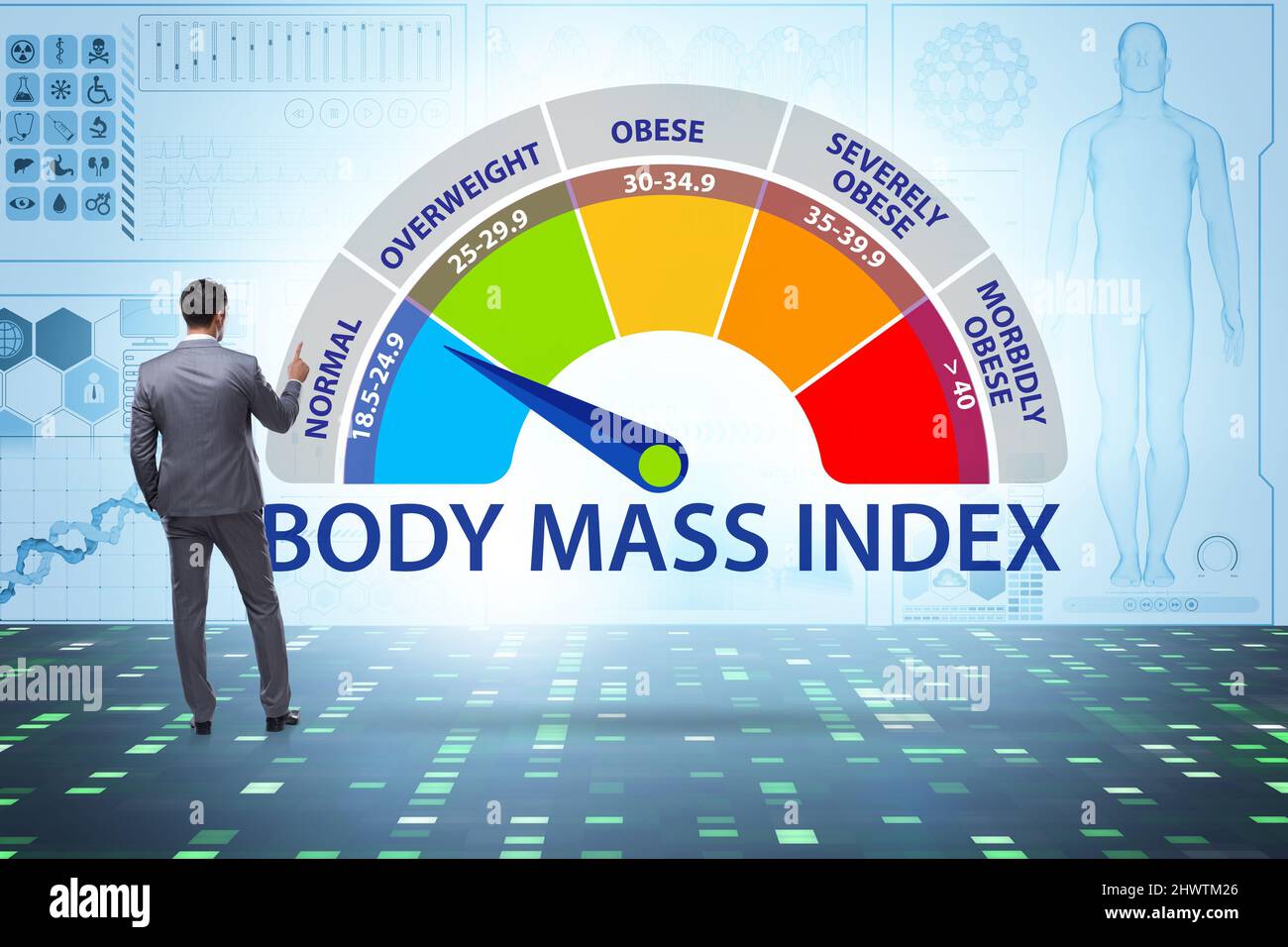 Concept of BMI - body mass index with the man Stock Photo - Alamy Concept of BMI - body mass index with the man Stock Photo - Alamy