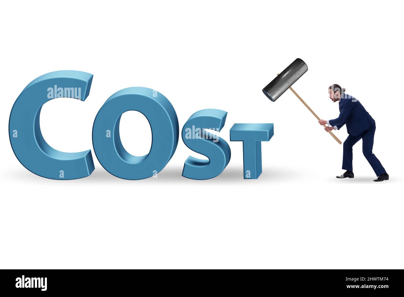 Cost optimisation concept with the falling costs Stock Photo - Alamy