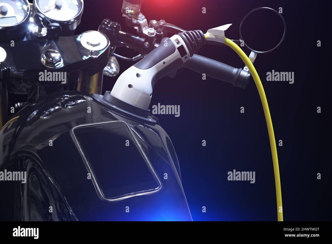 Electric motorcycle charging and smartphone stand for navigation ...