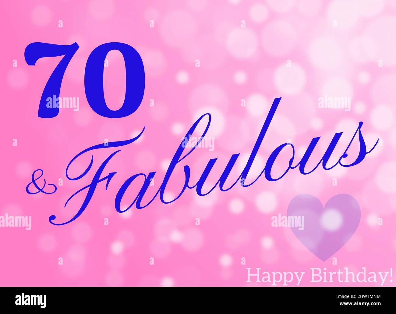 70th Birthday Card Wishes Illustration Stock Photo Alamy