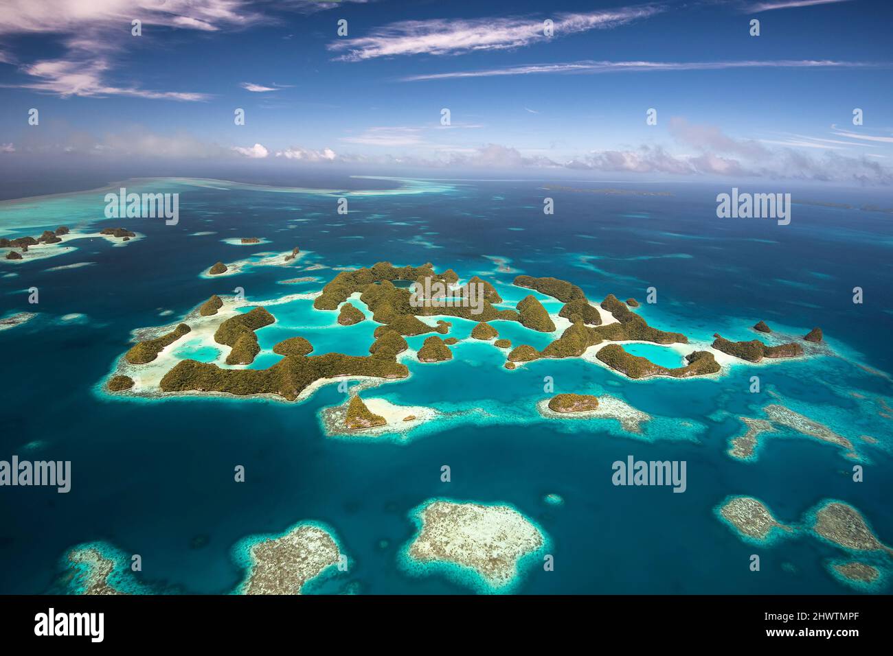 Palau islands from above hi-res stock photography and images - Alamy