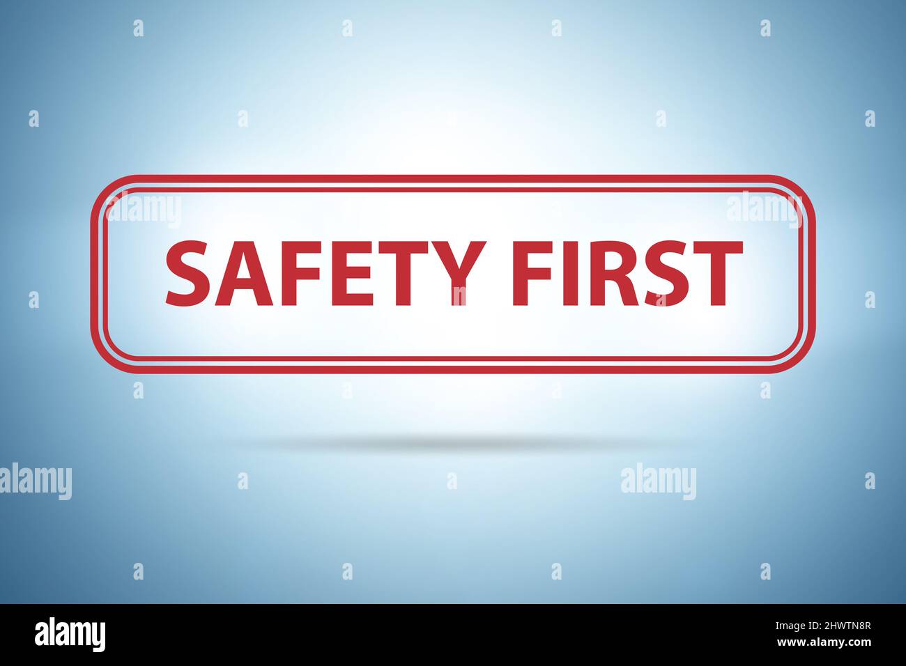 Safety first badge in the industrial safety concept Stock Photo - Alamy