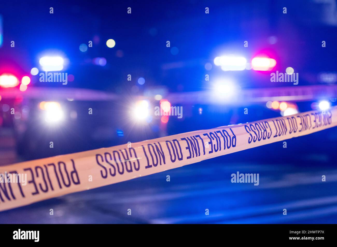 Police line crime scene in seattle Stock Photo - Alamy