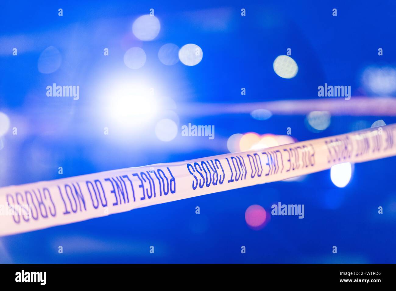 Police line crime scene in seattle Stock Photo - Alamy