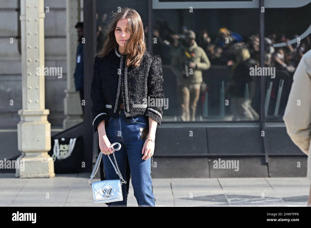 Alicia Vikander attending the Louis Vuitton show during PFW Womenswear ...