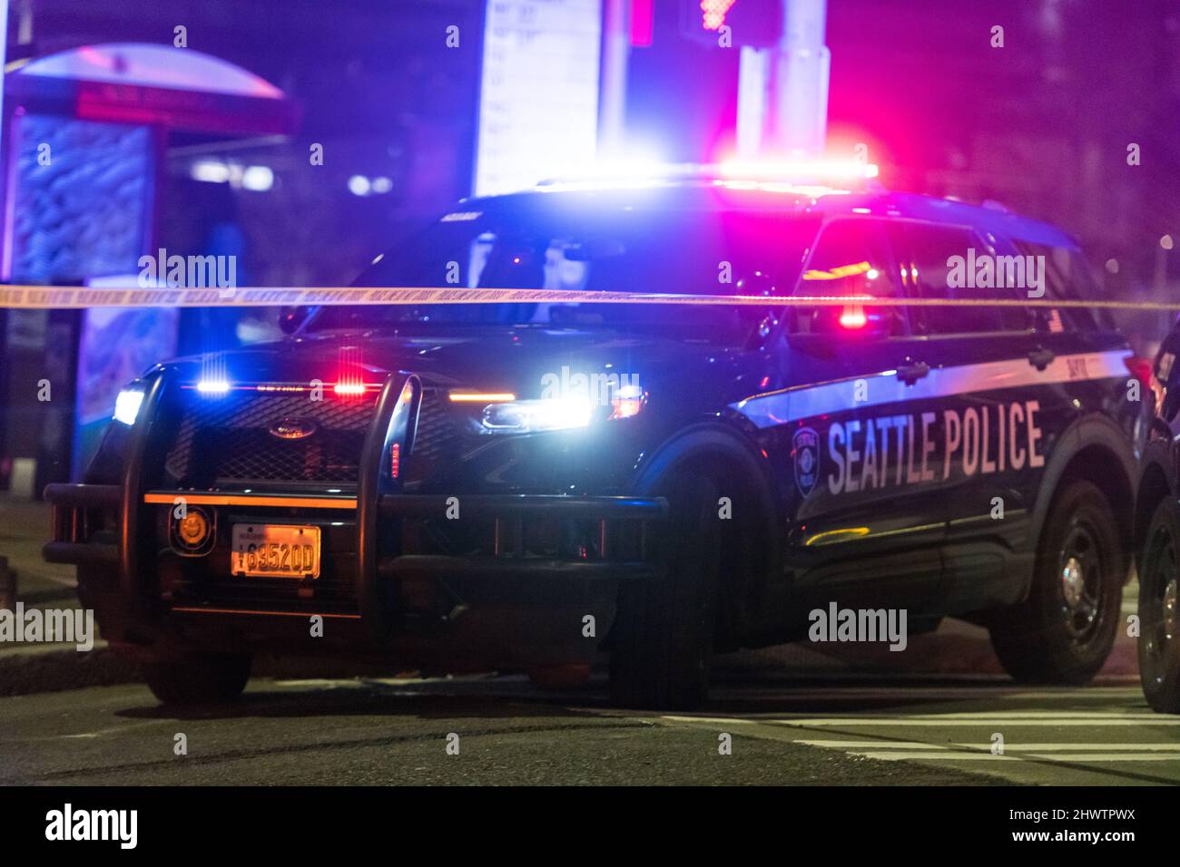 Seattle, USA. 5th Mar, 2022. Just after 8:00pm officer involved ...
