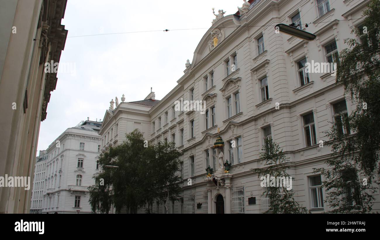 ancient flat buildings in vienna (austria Stock Photo - Alamy