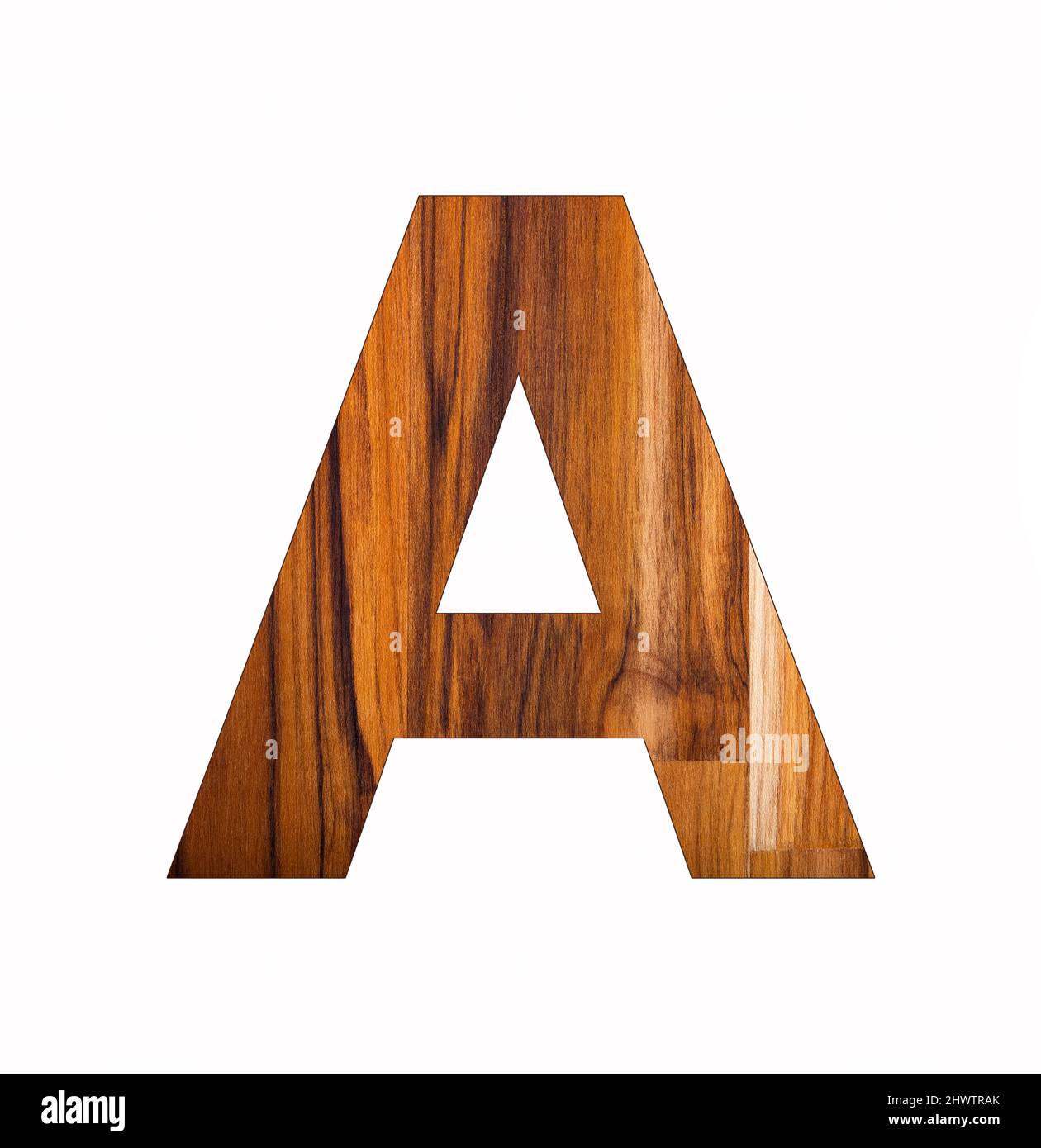 Wooden alphabet capital letter A - Black background Stock Photo - Alamy