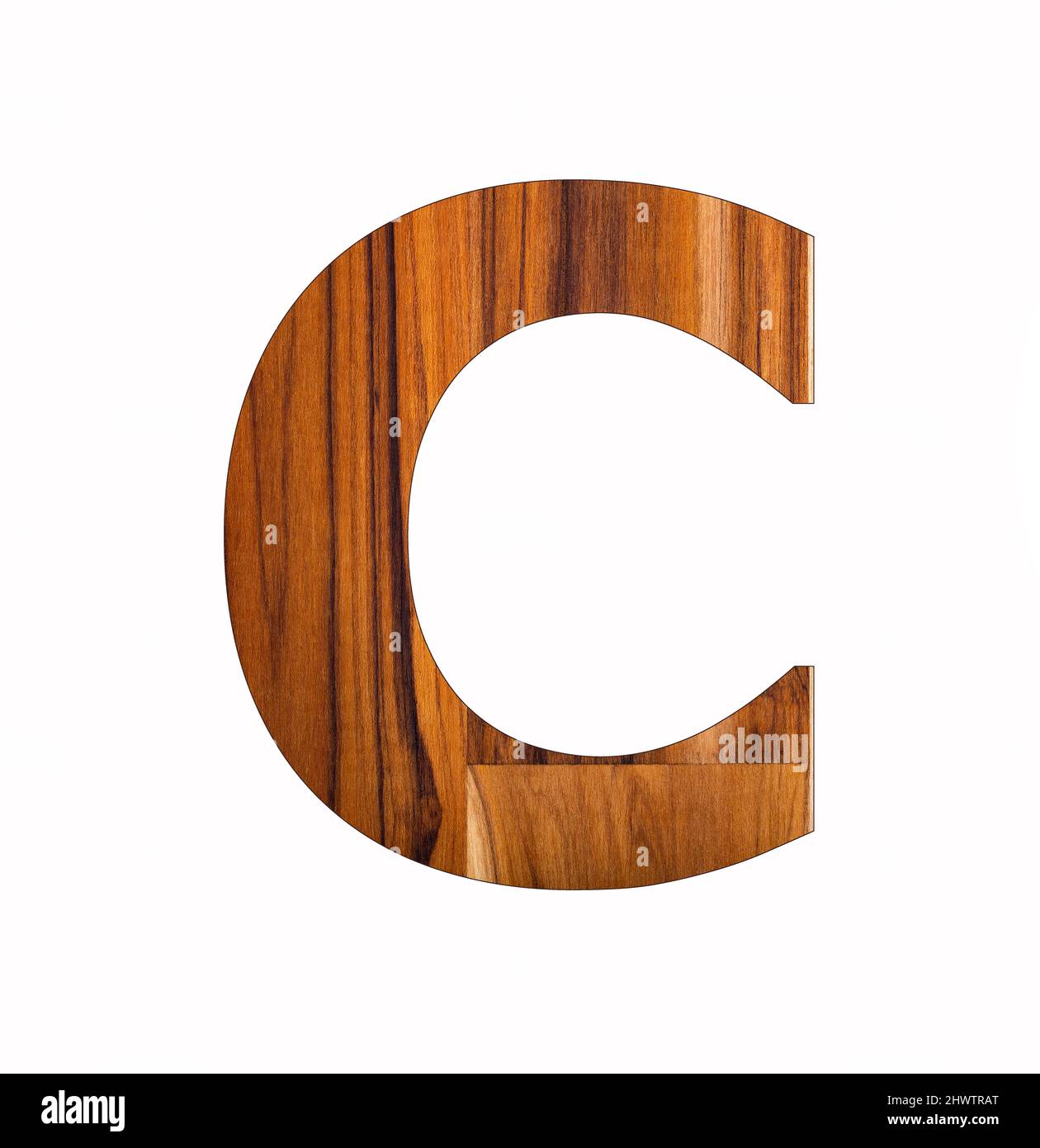 Wooden alphabet capital letter C - Black background Stock Photo - Alamy