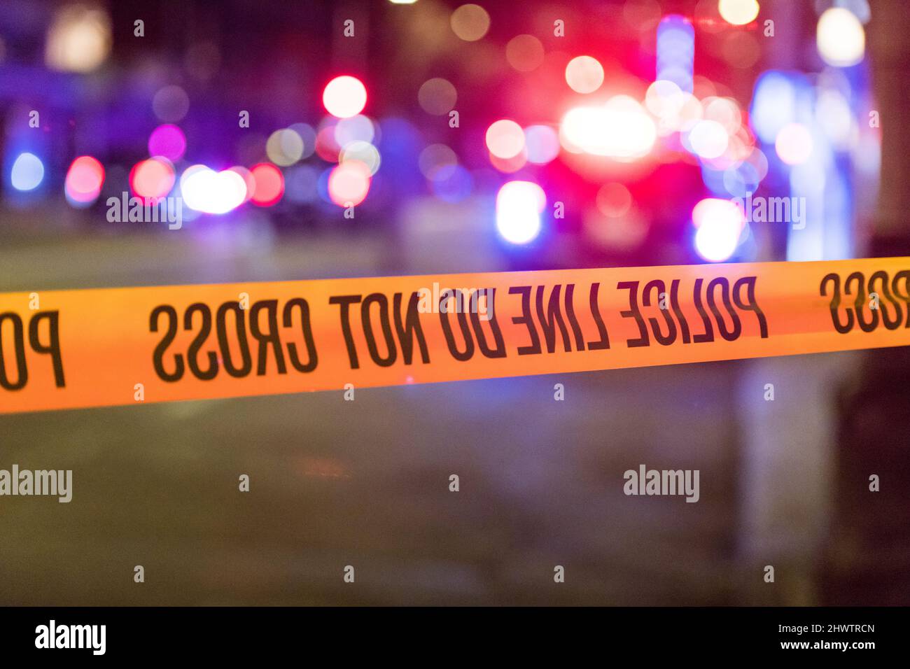 Police line crime scene in seattle Stock Photo - Alamy