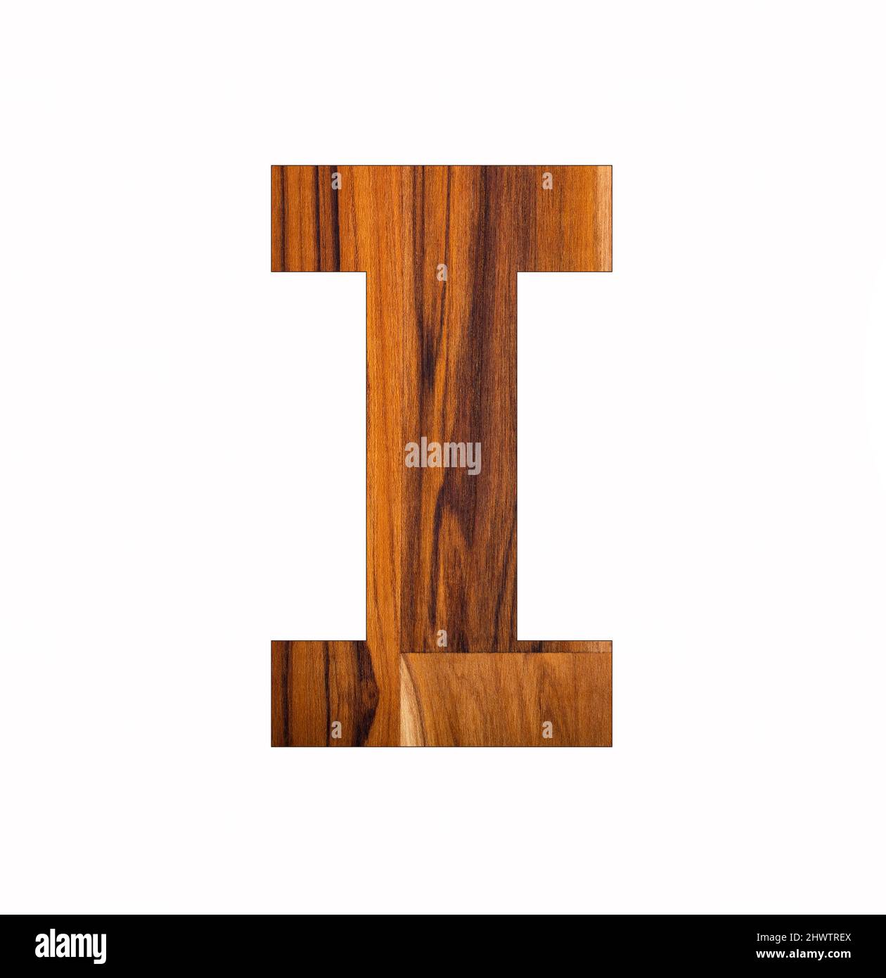 Alphabet letter I on rustic wood background Stock Photo - Alamy