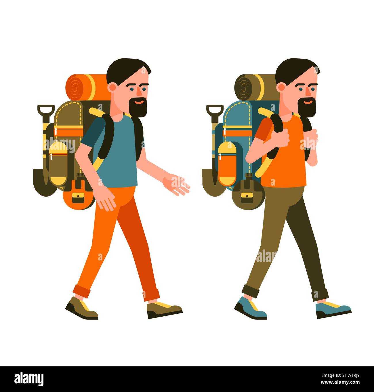 Backpack traveller Stock Vector Images - Alamy