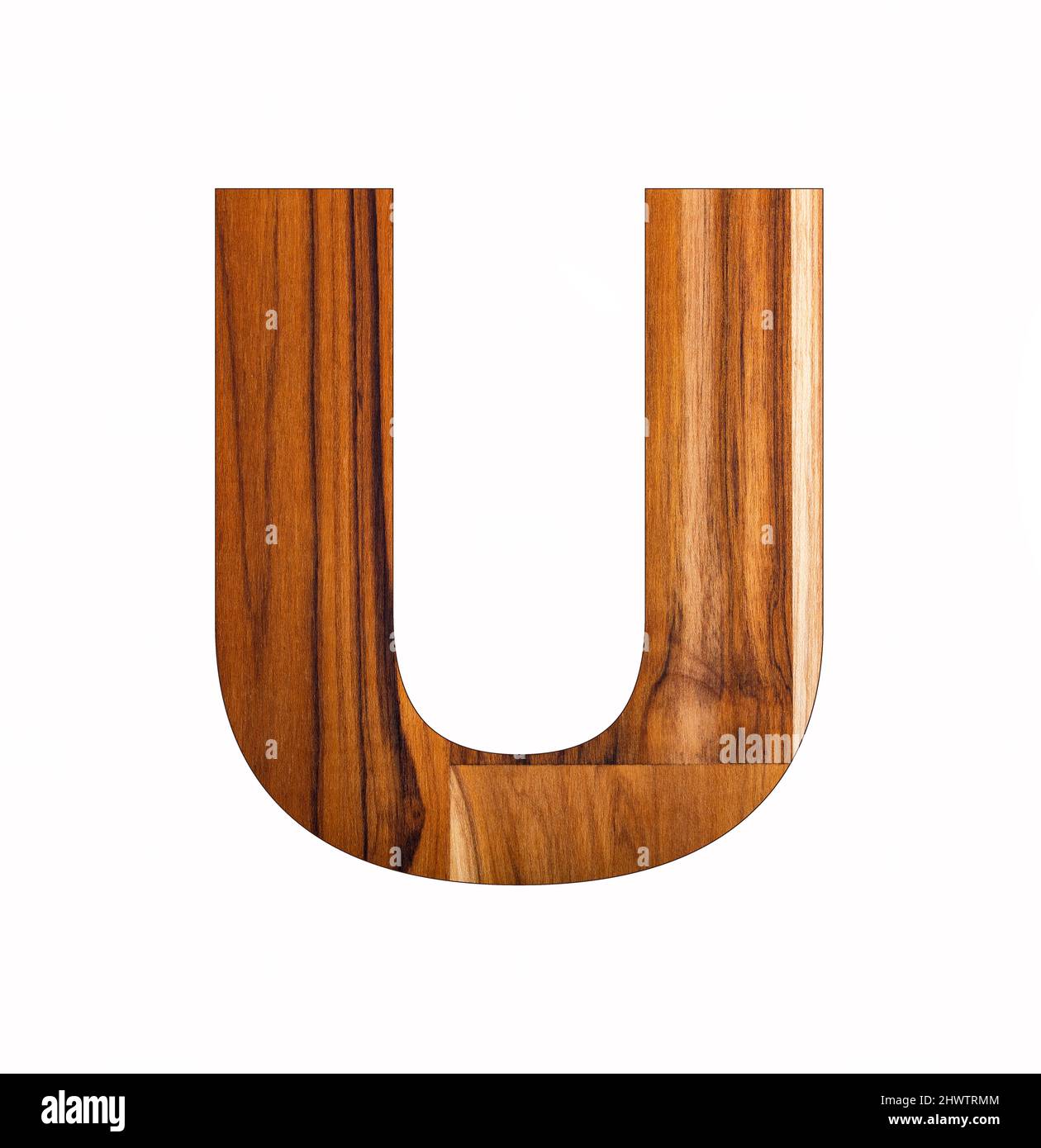 Alphabet letter U on rustic wood background Stock Photo - Alamy