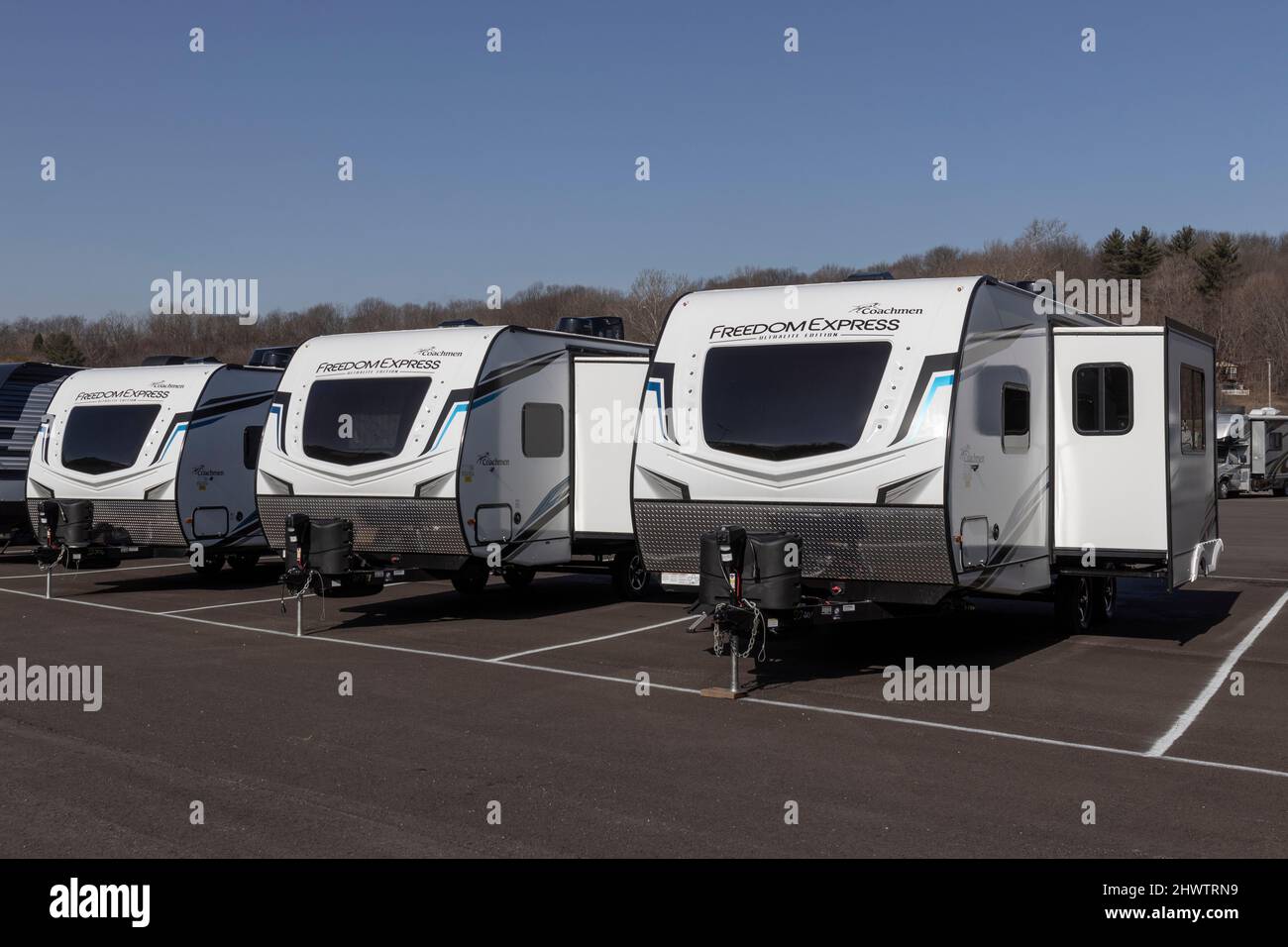 Peru - Circa March 2022: Freedom Express Travel Trailer by Coachmen RV ...