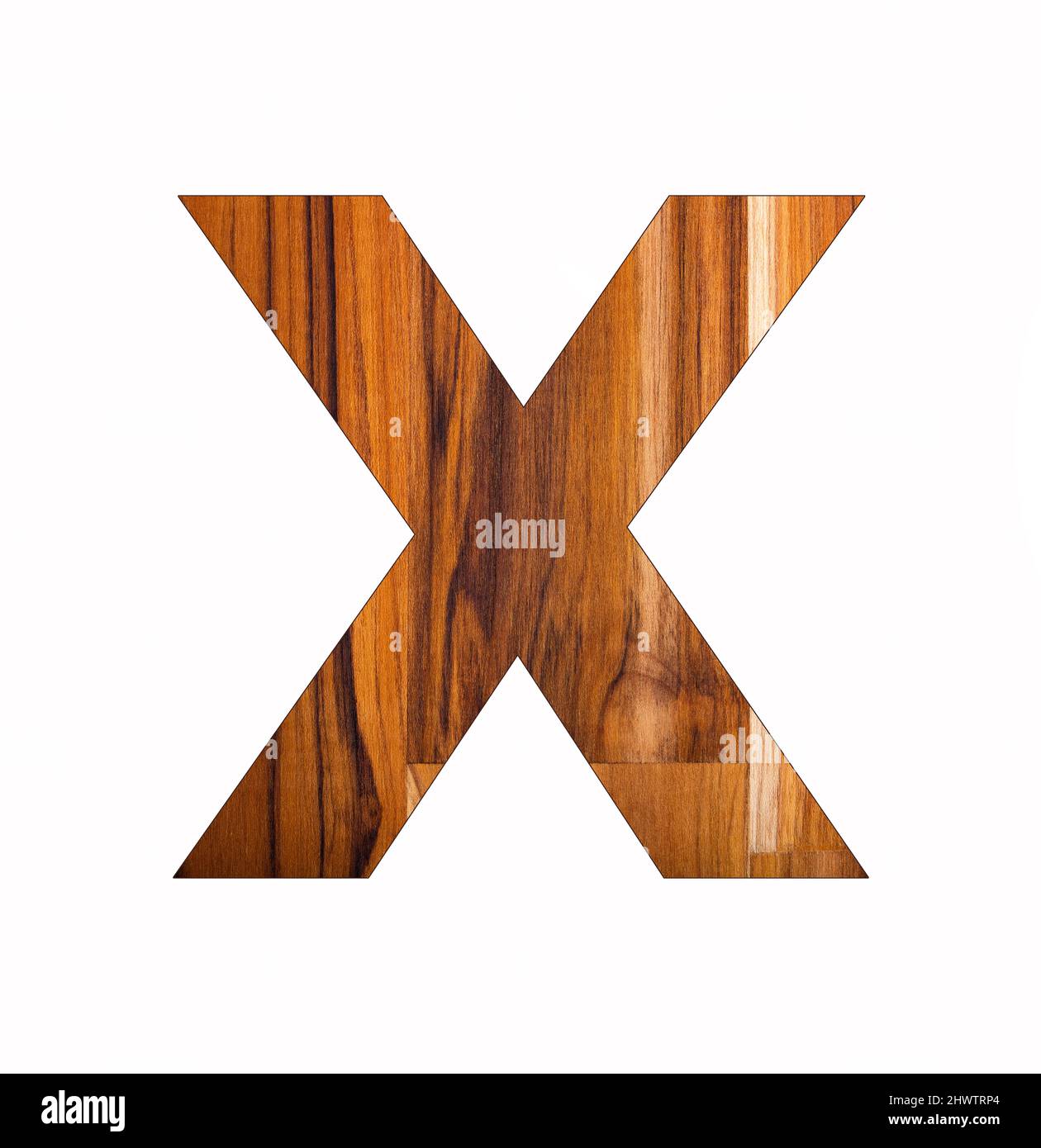 Wooden alphabet capital letter X - Black background Stock Photo - Alamy
