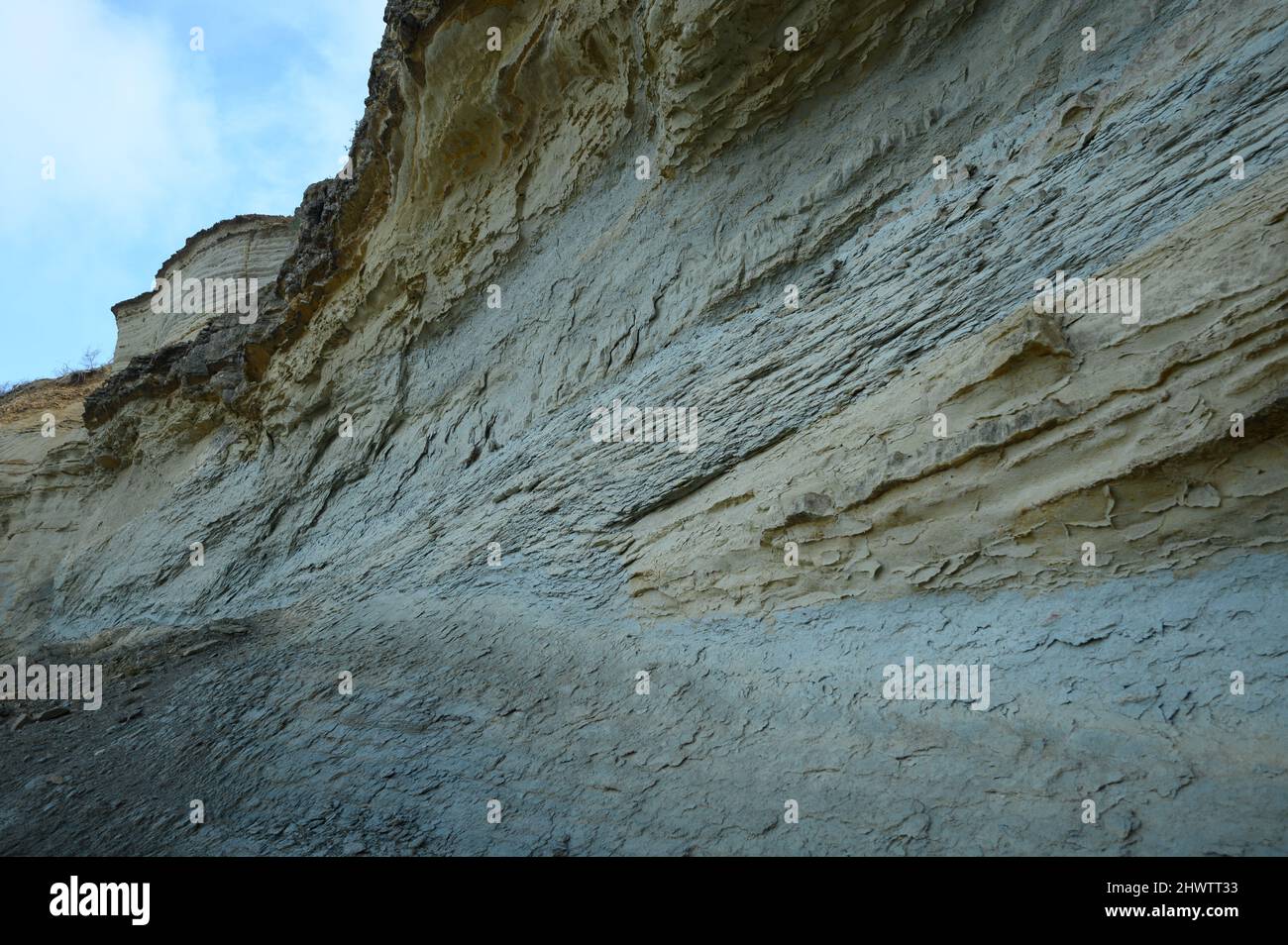 Rubble beach top view. Oceanfront structure on atlantic beach ...