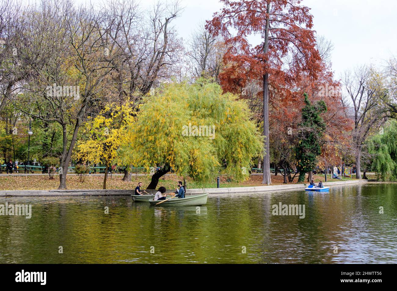 Bucharest, Romania, 6 November 2021: Vivid green landscape with old ...