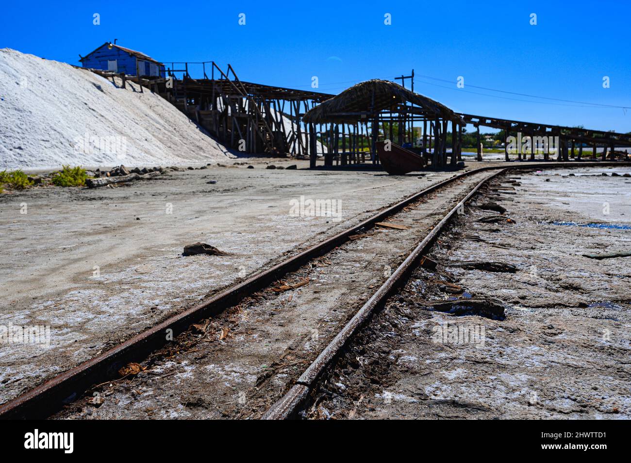 Marine salt industry in caribbean island Dominican republic.Cristal ...