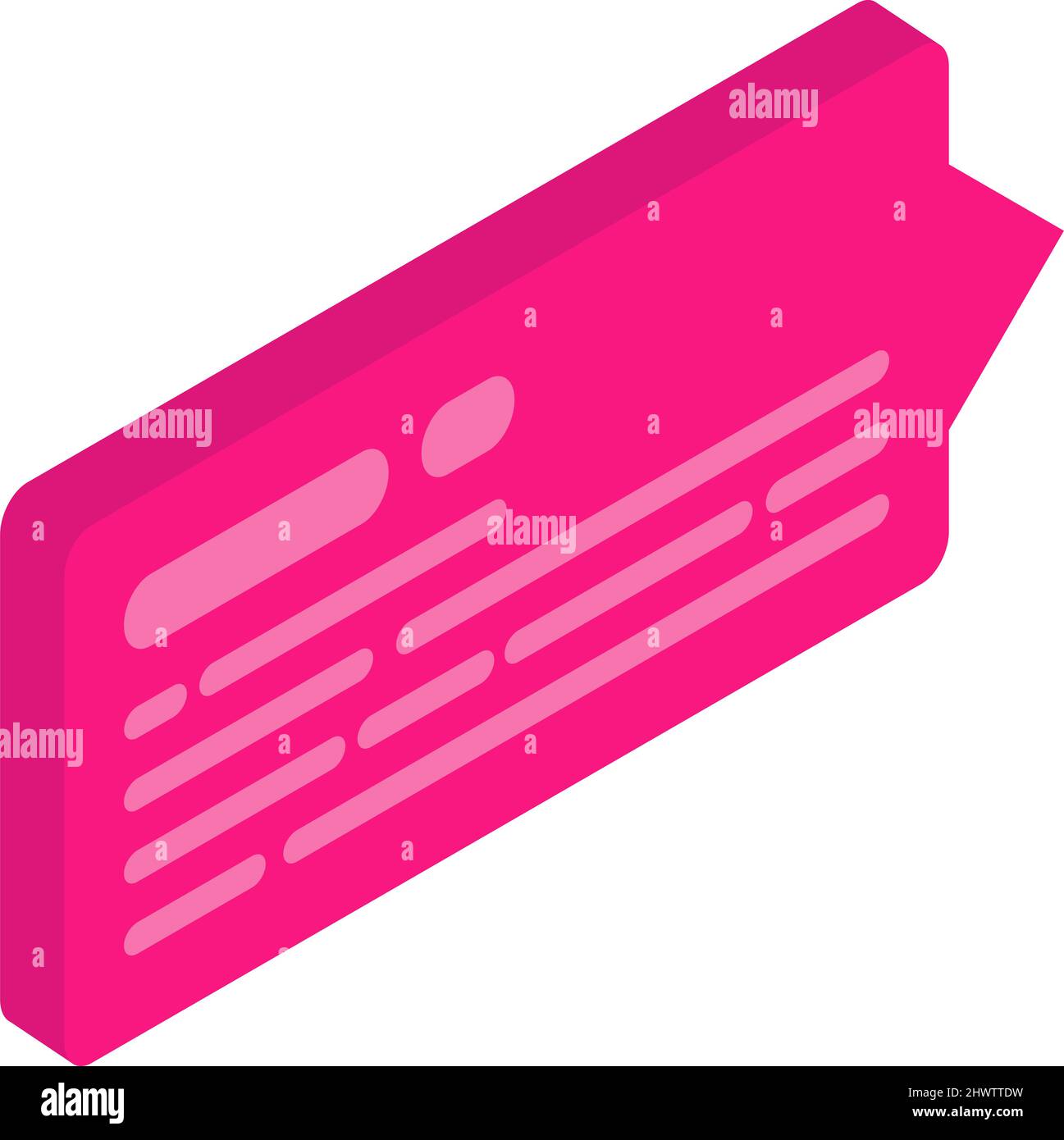 Chat balloon bubble talk isometric icon vector Stock Vector Image & Art ...