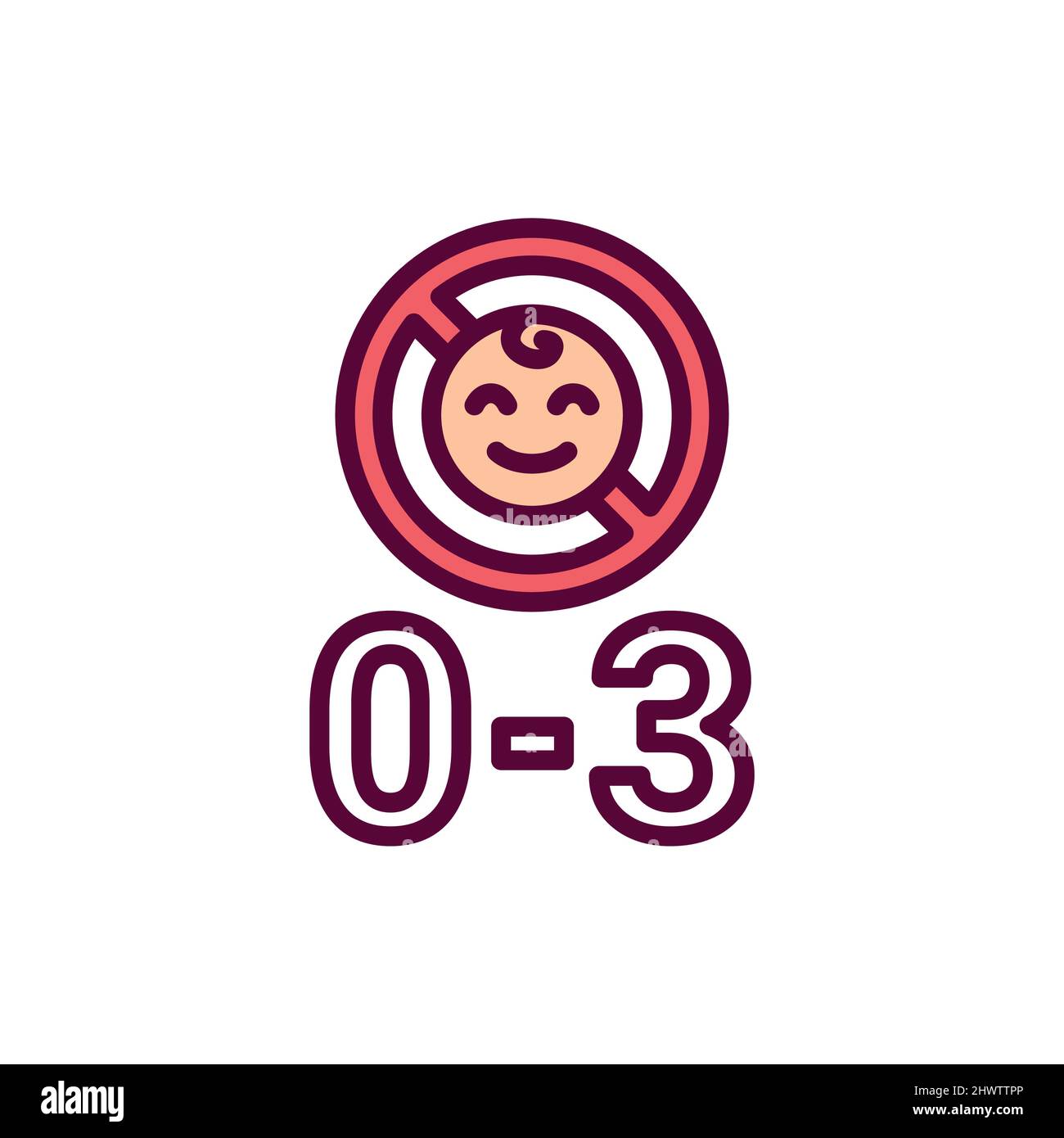 Age limit line color icon. Physiotherapy, acupuncture Stock Vector ...