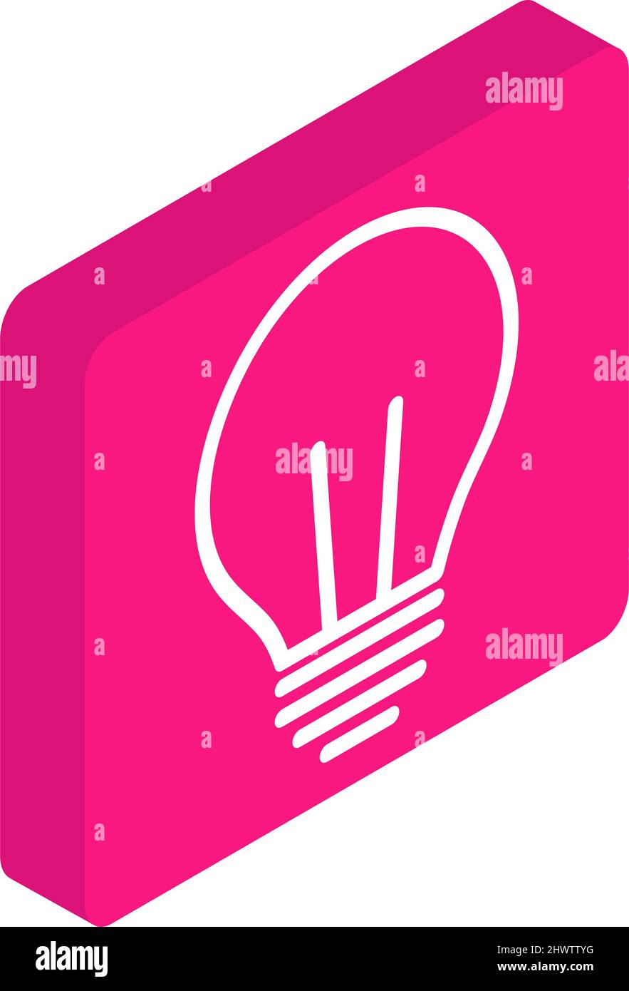 Idea lamp isometric 3d bulb vector lightbulb sign Stock Vector Image ...