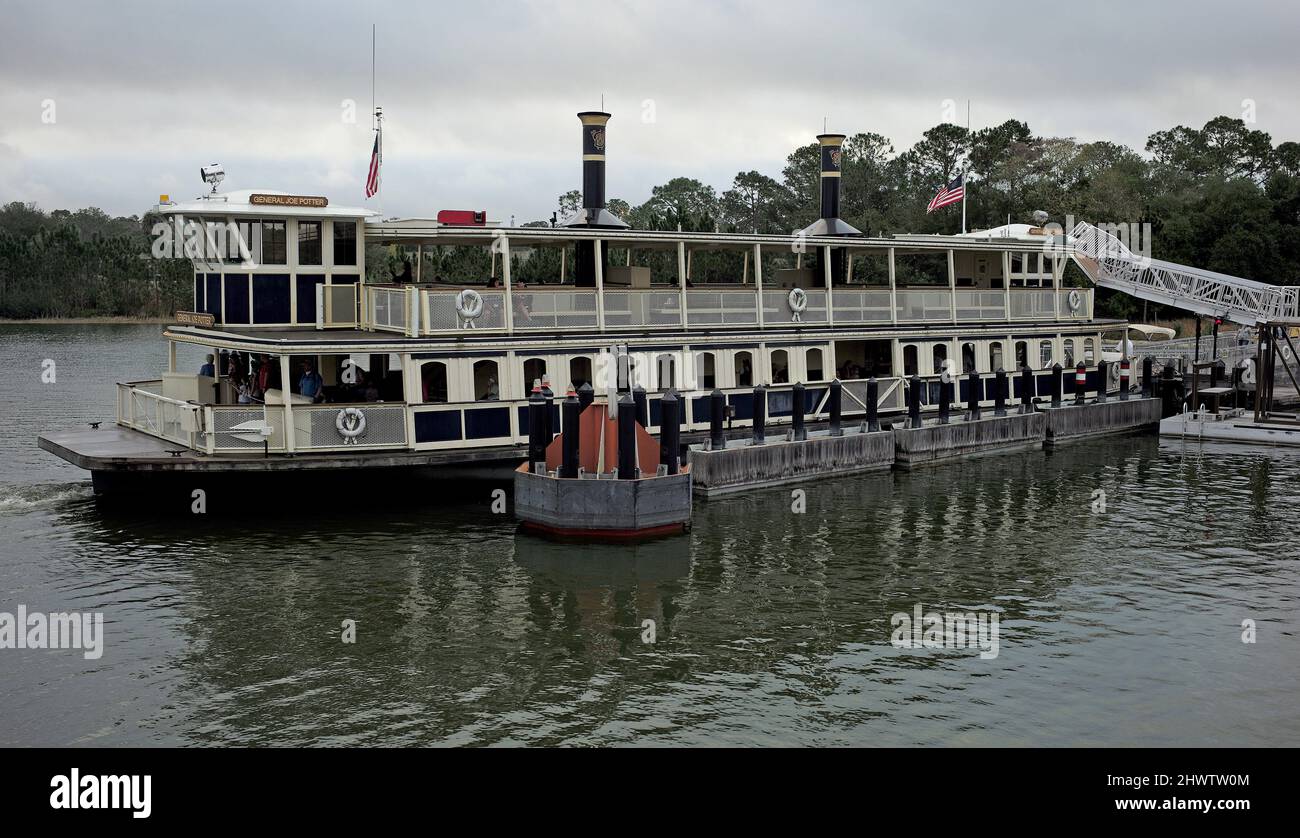 Walt Disney World ferry General Joe Potter transports guests to the ...