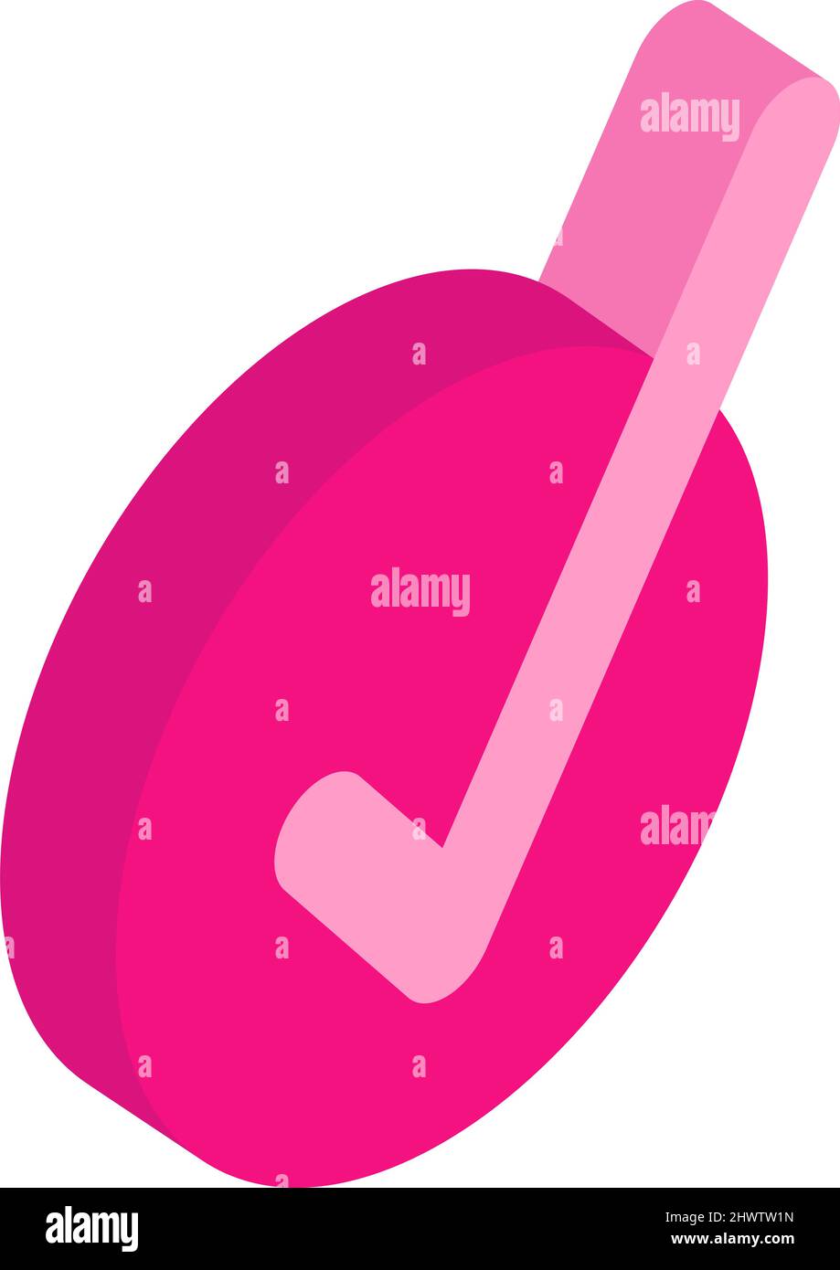 Check tick isometric icon circle yes mark vector Stock Vector Image ...