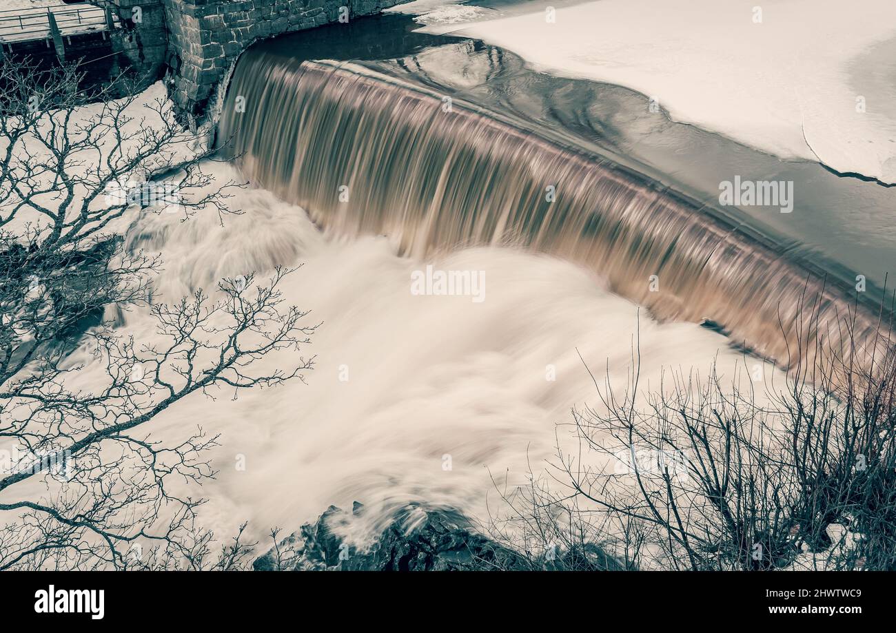 Aerial view turbulent flow water hi-res stock photography and images ...