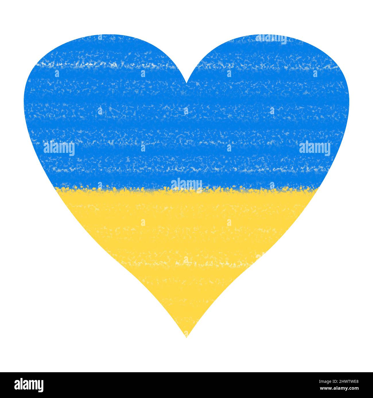 Ukrainian flag heart shape symbol hi-res stock photography and images ...