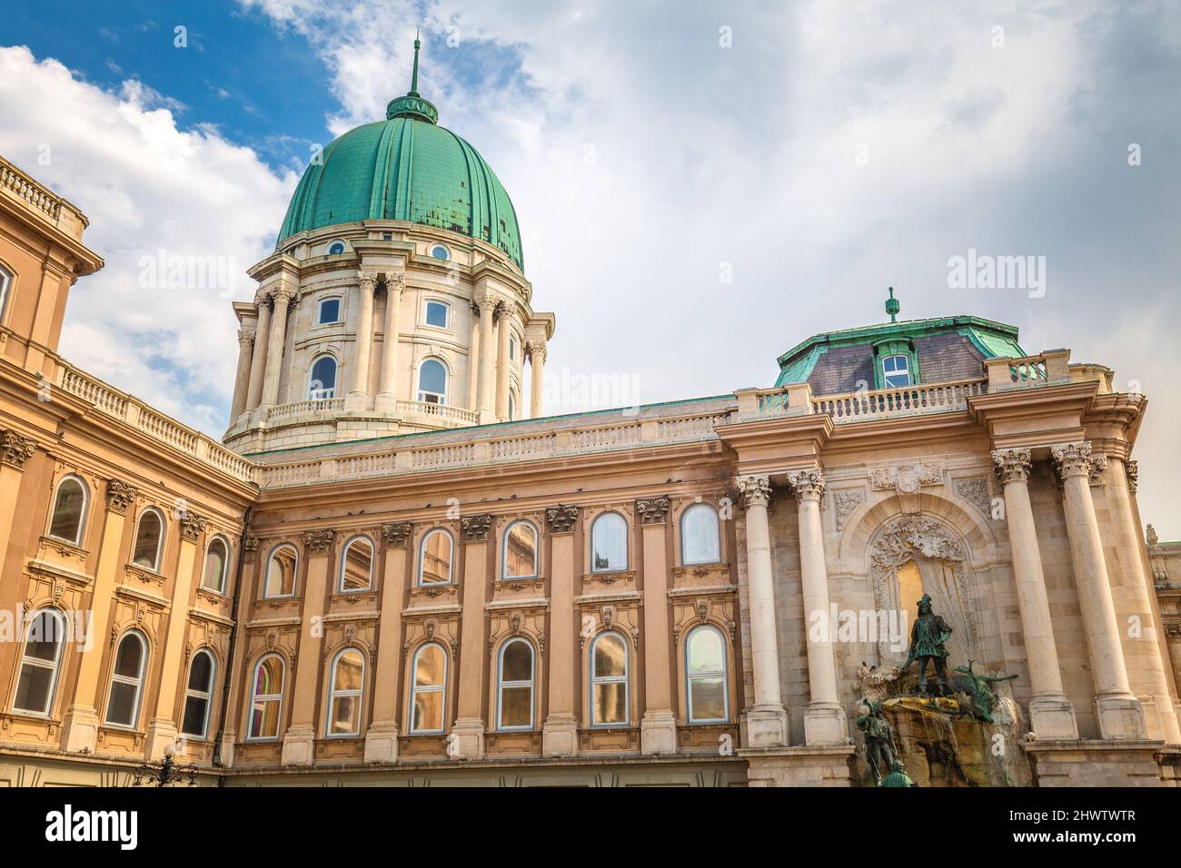 The Buda Castle with the Matthias Fountain in Budapest, Hungary, Europe ...