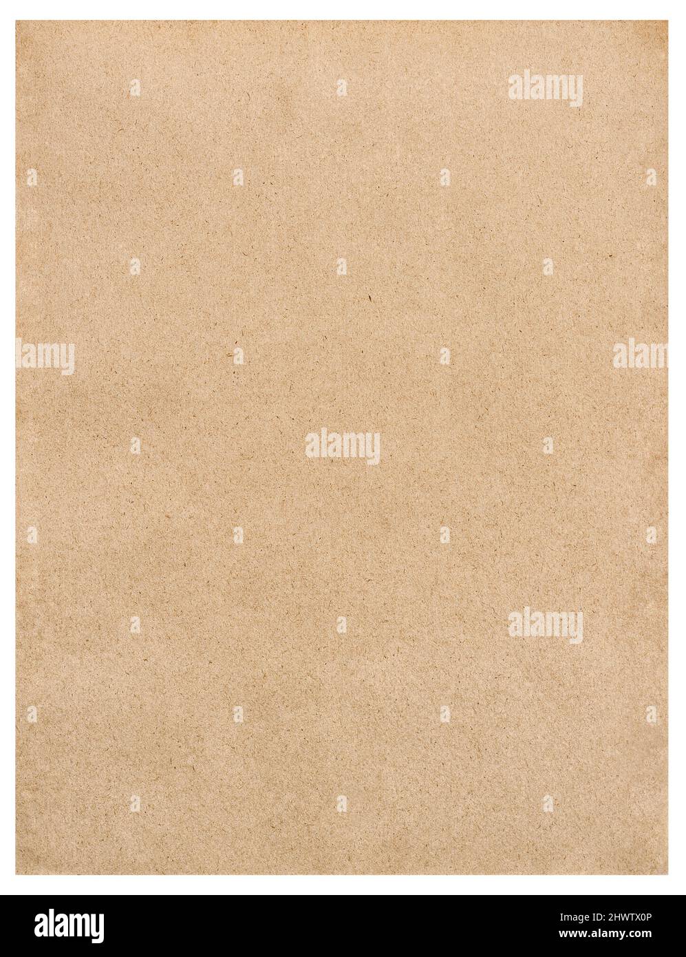 Craft paper sheet isolated on white. Grungy textured paper background ...