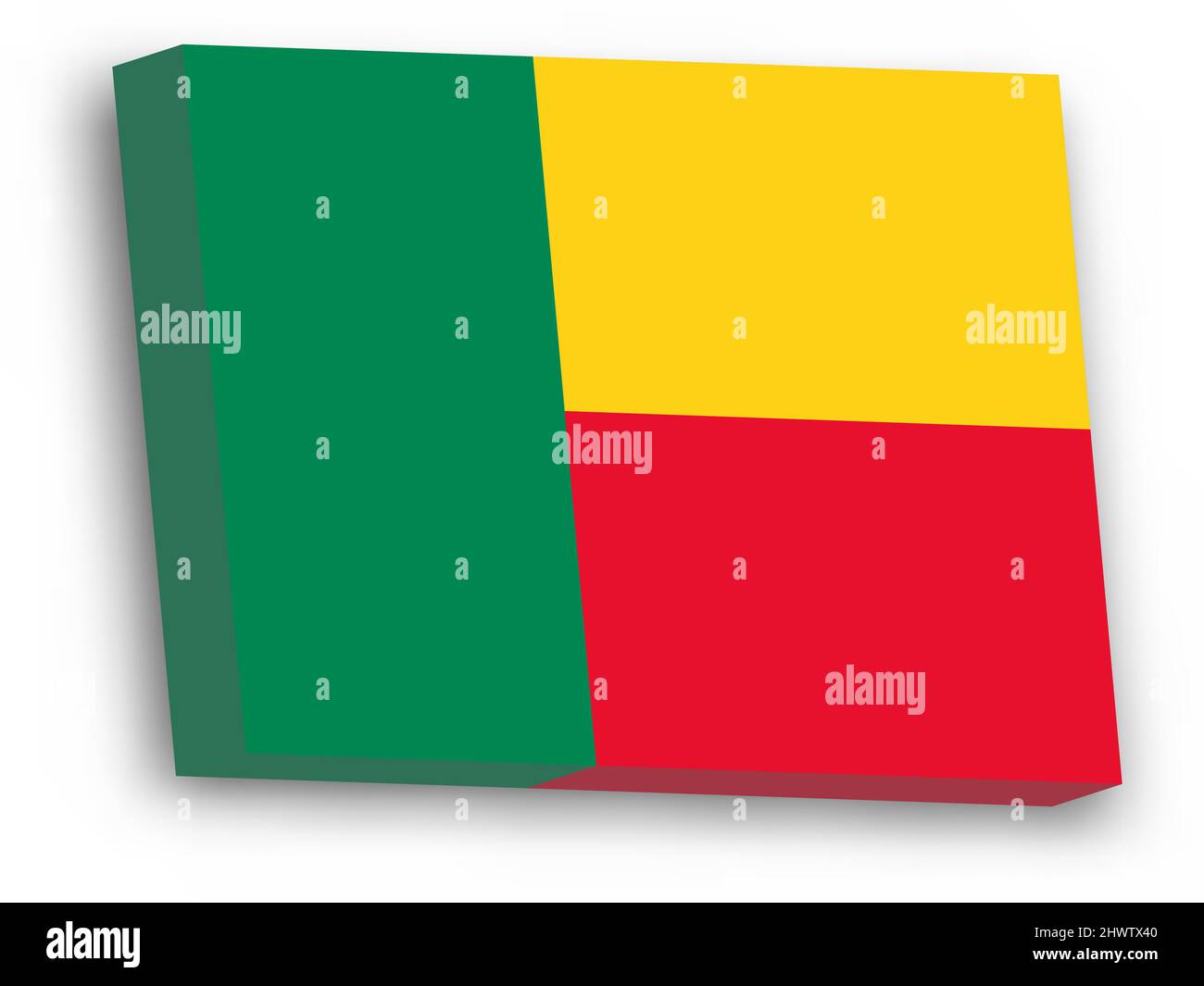 3D vector flag of Benin Stock Vector Image & Art - Alamy