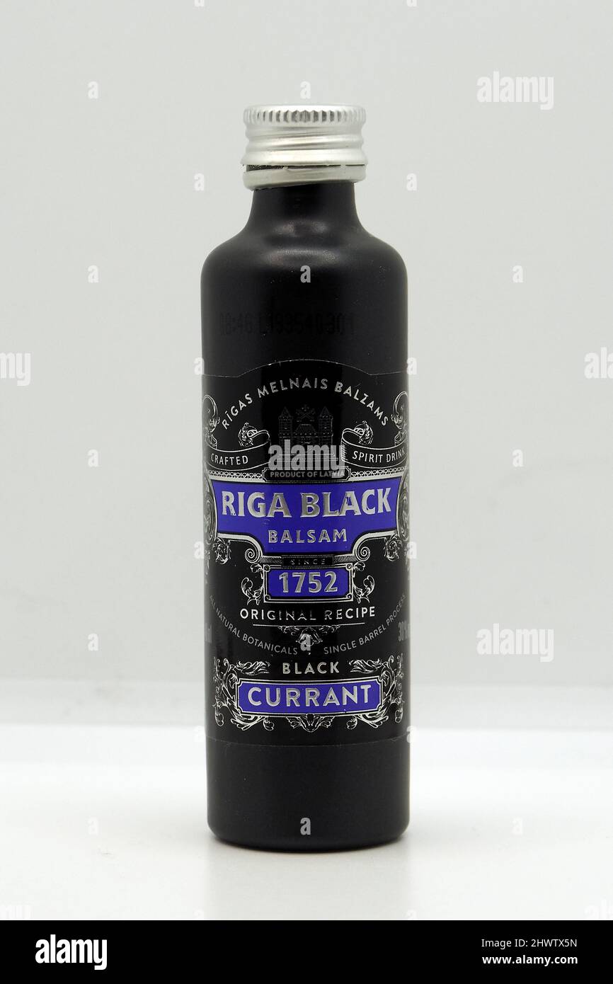 Famous latvian herbal liquor Riga Black Balsam Stock Photo - Alamy