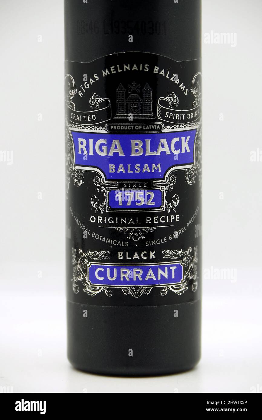Famous latvian herbal liquor Riga Black Balsam Stock Photo - Alamy