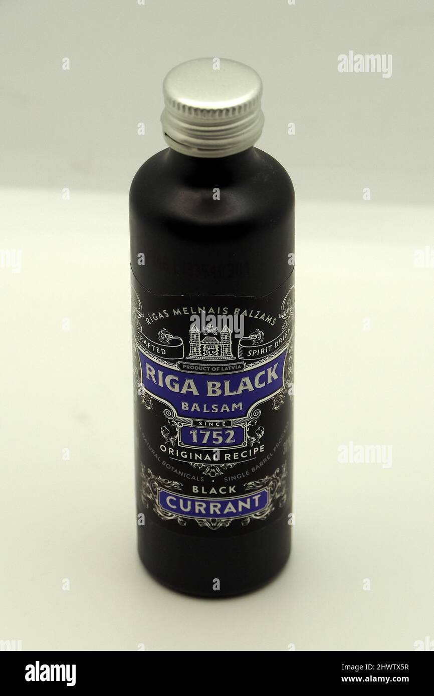 Famous latvian herbal liquor Riga Black Balsam Stock Photo - Alamy