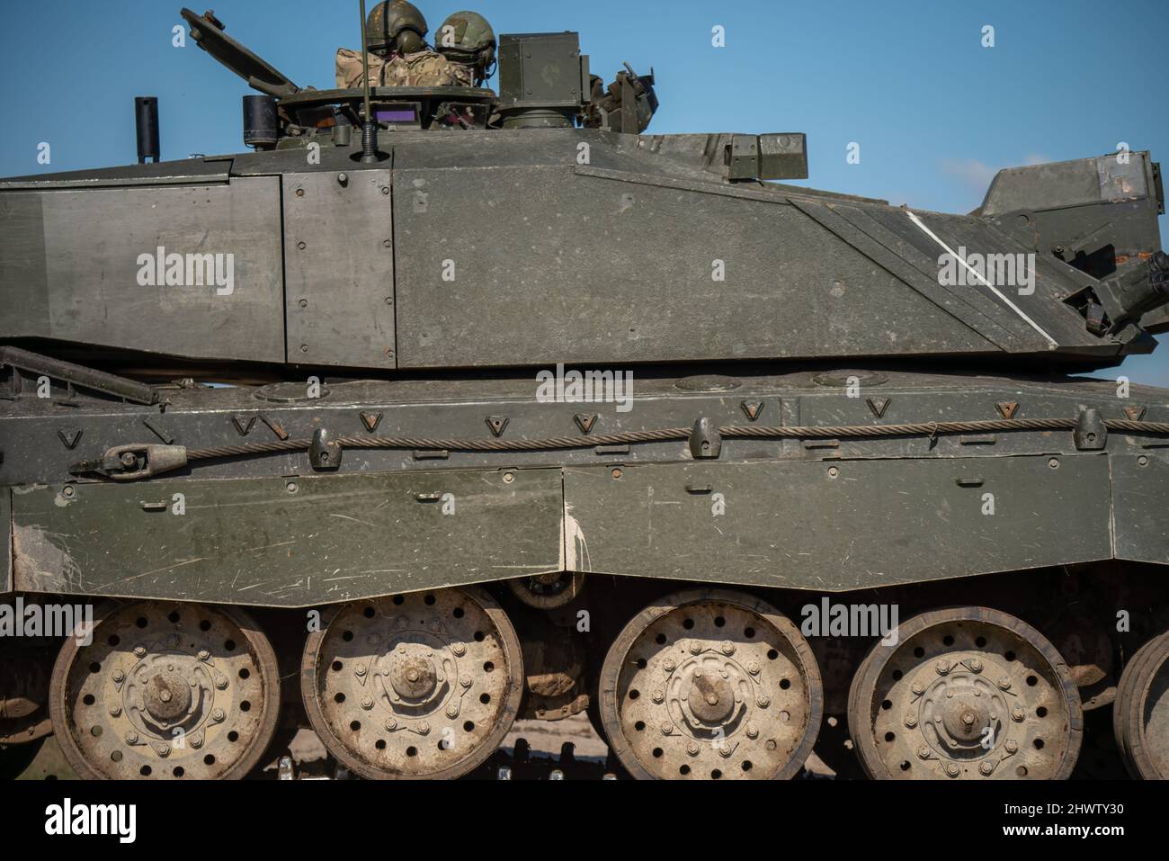 British army FV4034 Challenger 2 main battle tank with the commander ...
