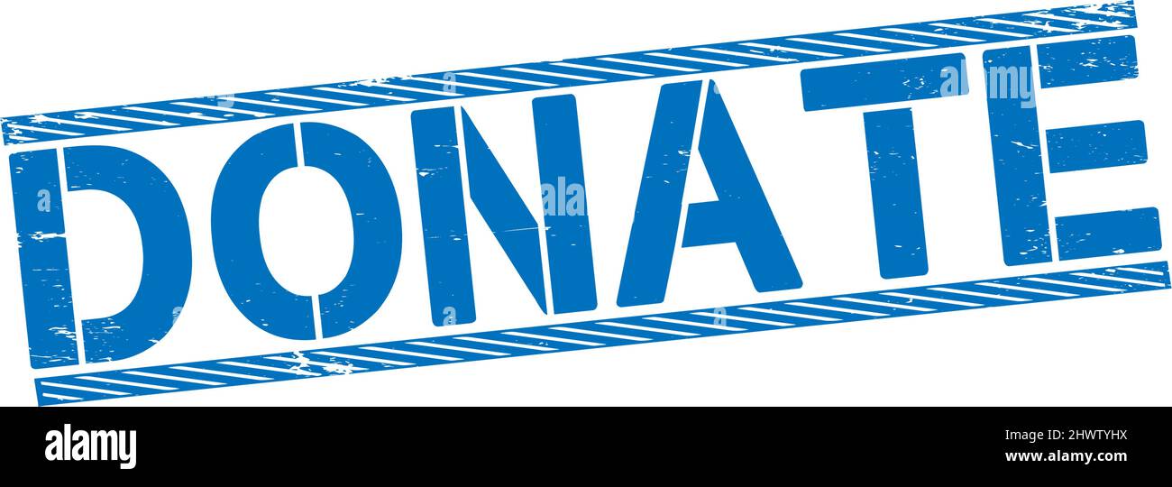 red donate square stamp. donate grunge sign set Stock Vector Image ...