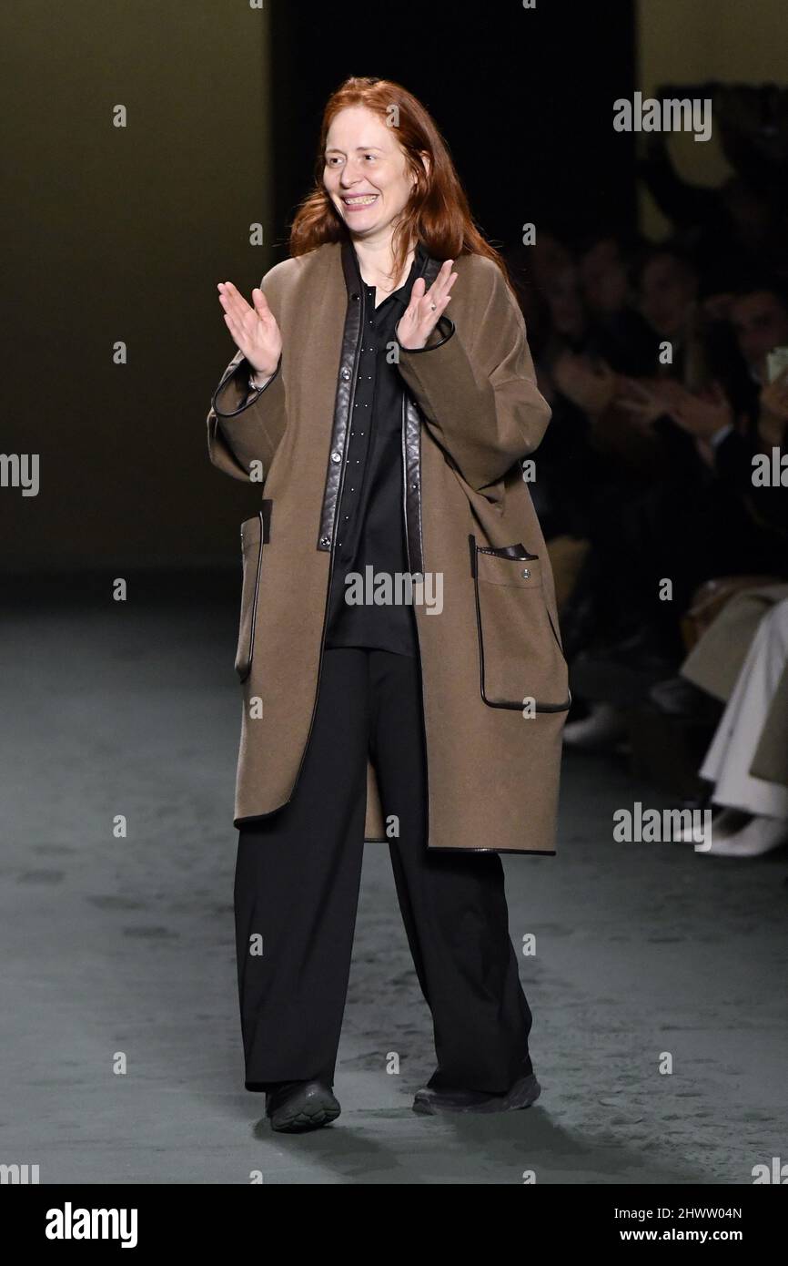 Paris, France. 05th Mar, 2022. Designer Nadège Vanhee-Cybulski walks on ...