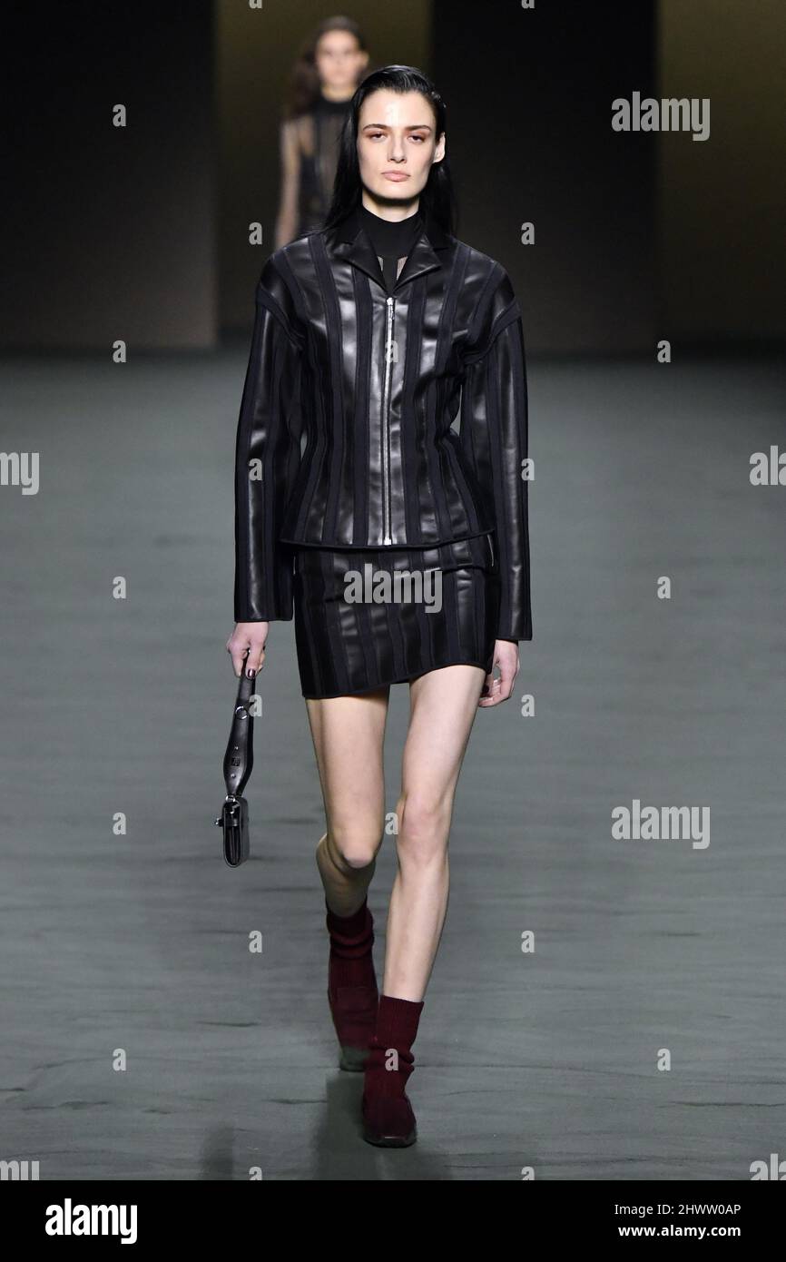 Paris, France. 05th Mar, 2022. Model Marfa Manakh walks on the runway ...