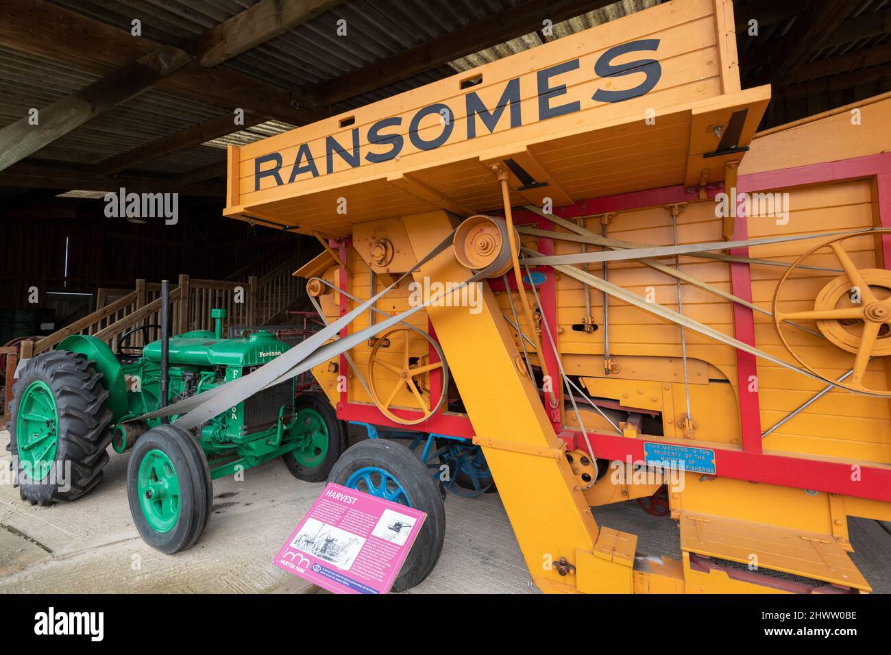 York.Yorkshire.United Kingdom.February 16th 2022.A Ransomes threshing ...