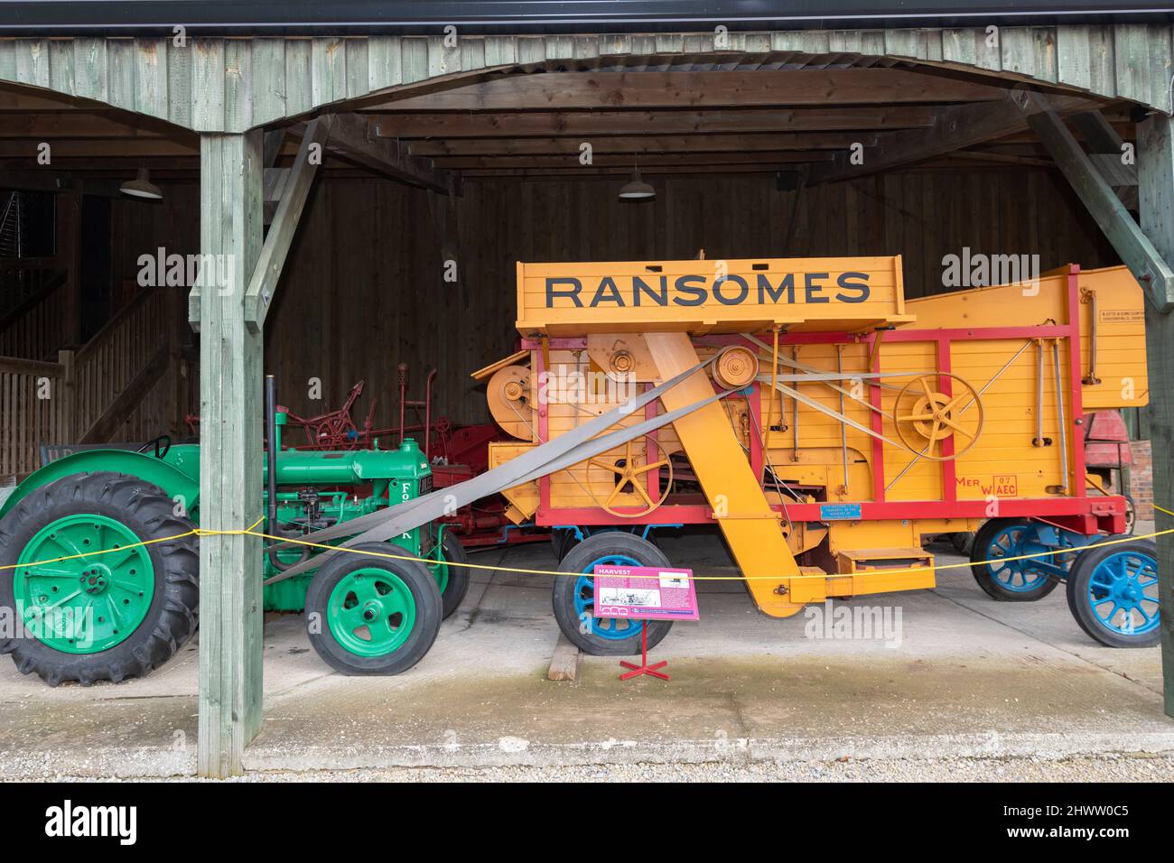 York.Yorkshire.United Kingdom.February 16th 2022.A Ransomes threshing ...
