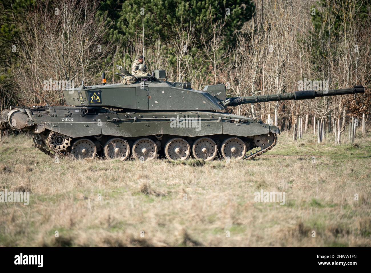 British army FV4034 Challenger 2 main battle tank with the commander ...