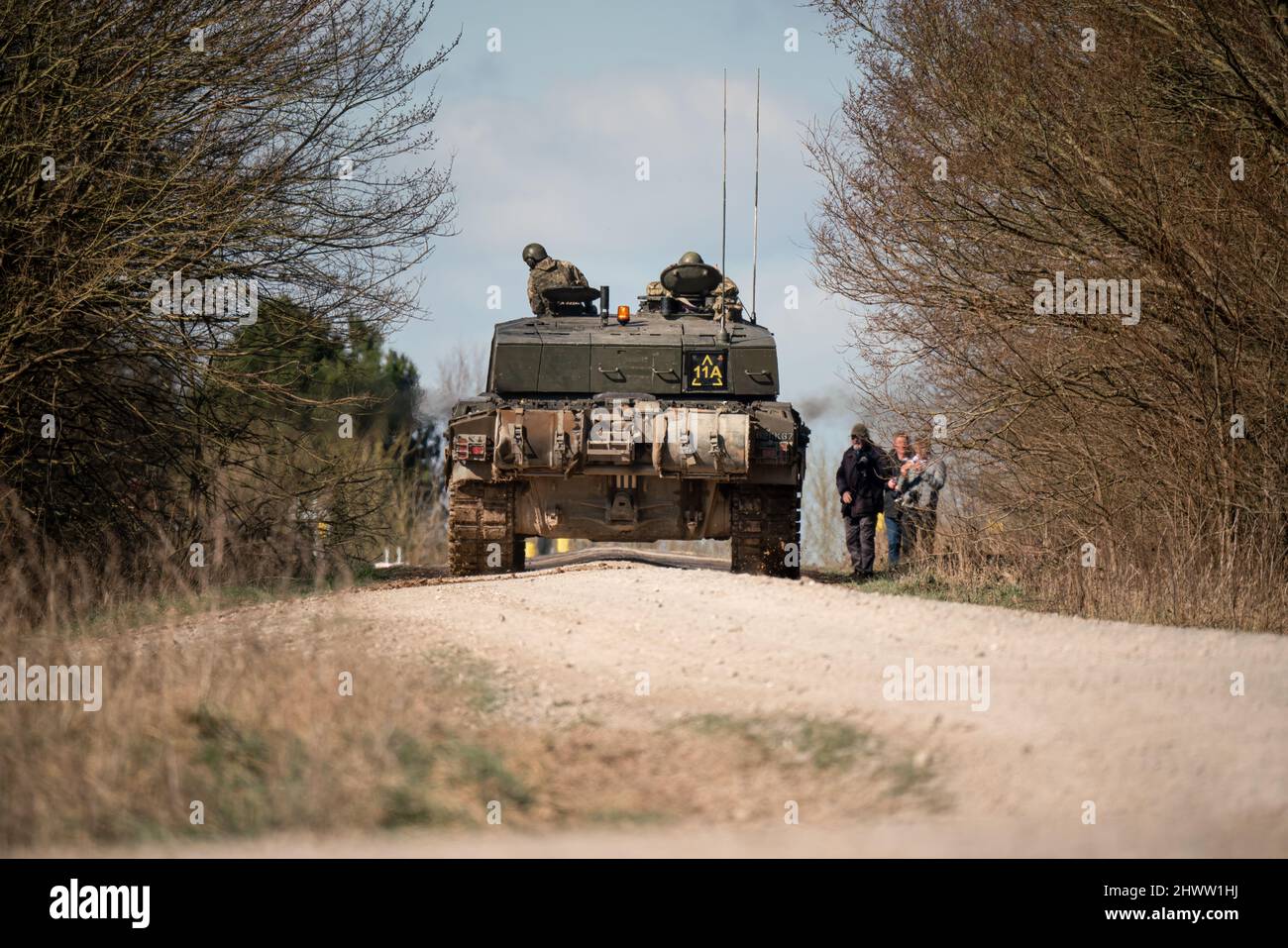 British army FV4034 Challenger 2 main battle tank with the commander ...