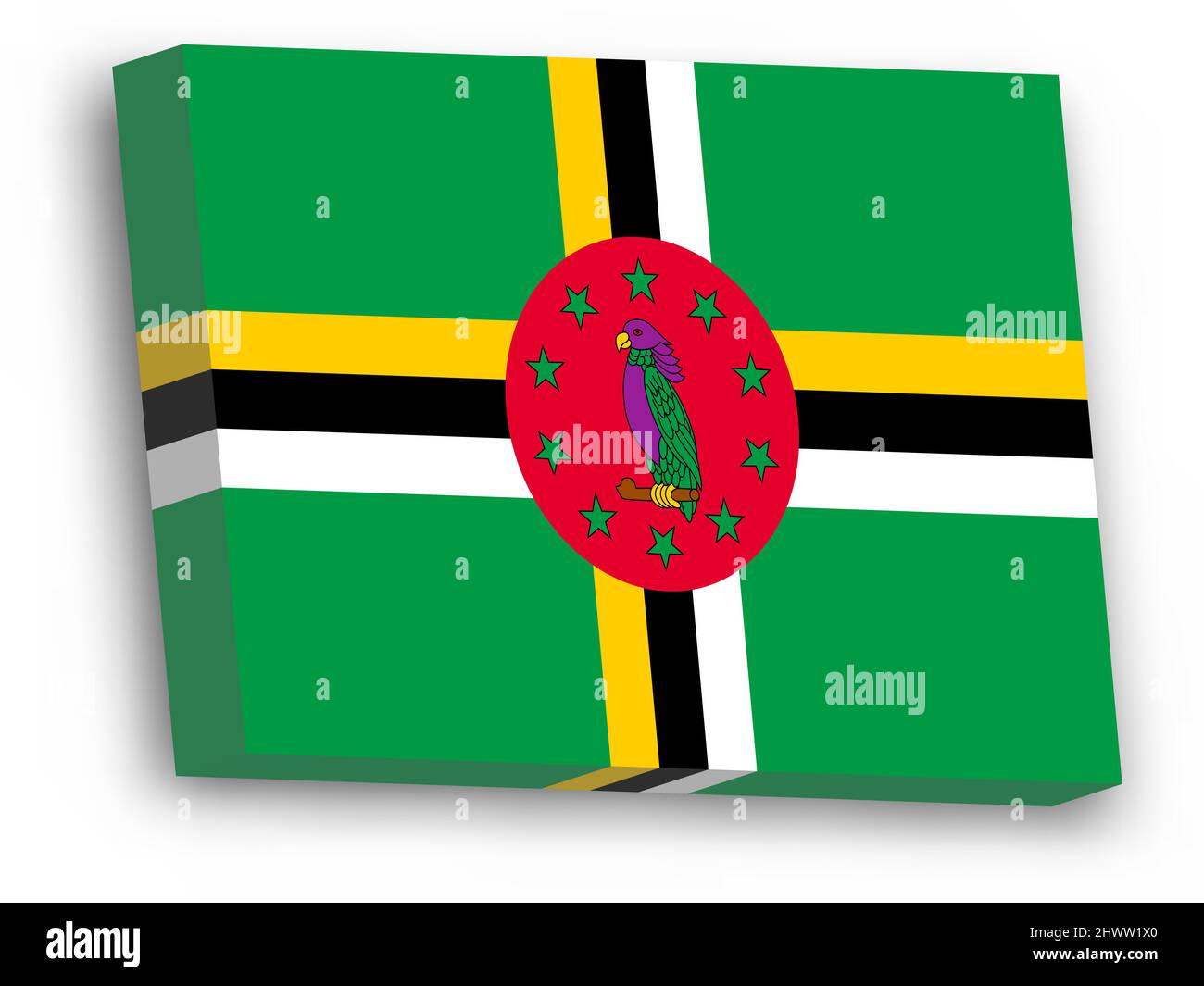 3D vector flag of Dominica Stock Vector Image & Art - Alamy
