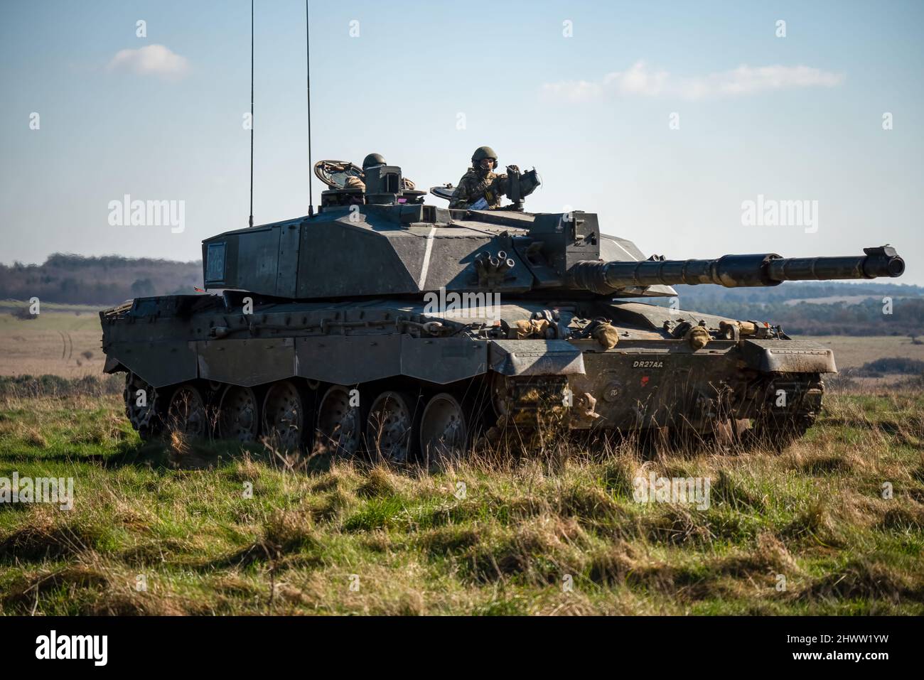 British army FV4034 Challenger 2 main battle tank with the commander ...