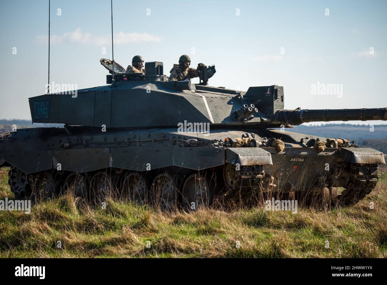 British army FV4034 Challenger 2 main battle tank with the commander ...